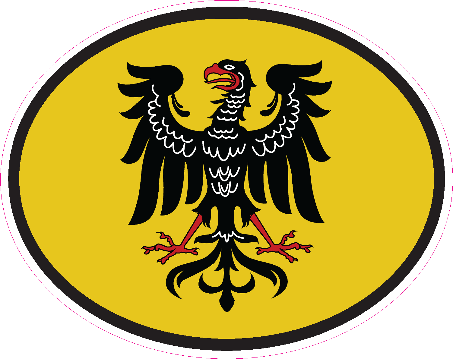Download Traditional German Eagle Oval Decal - Decal PNG Image with No ...