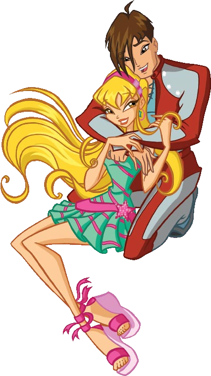 Download Stella & Brandon - Winx Club Stella Et Brandon PNG Image with ...
