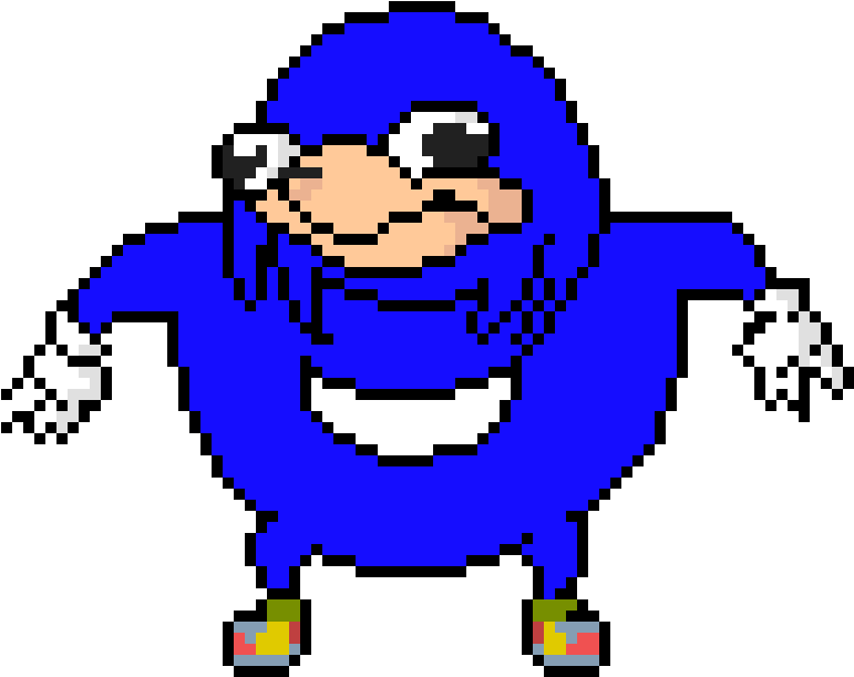 Download Blue Ugandan Knuckles - Uganda Knuckles Pixel Art PNG Image ...