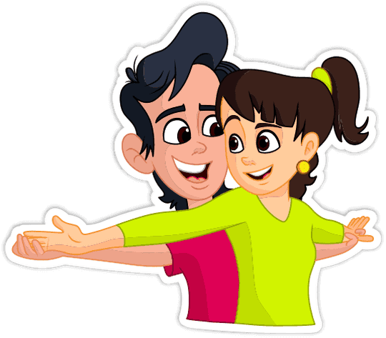 Send - Png Cute Couple Love Couple Sticker Download - Free Transparent ...