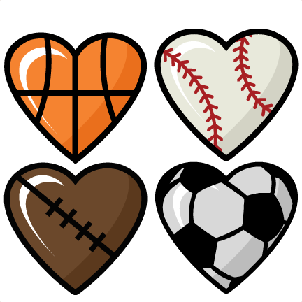 Download Sports Hearts Set Scrapbook Cut File Cute Clipart Files ...