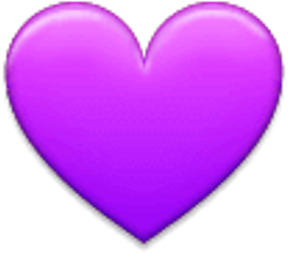 Purple Heart On Apple Ios - Samsung Hearts Emoji - Free Transparent PNG ...