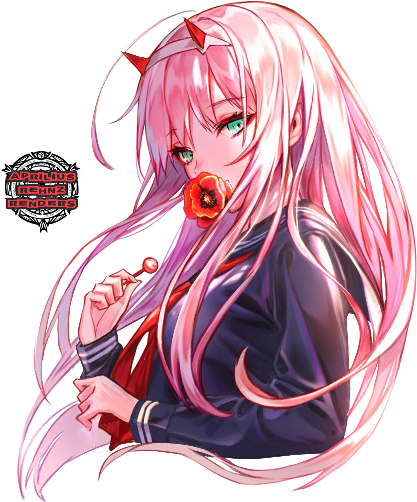 Zero Two V - Zero Two Render - Free Transparent PNG Download - PNGkey