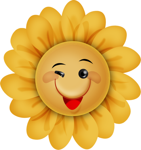 Download Cute Cartoon Smiling Sunflowers Vector Illustration - Cute ...