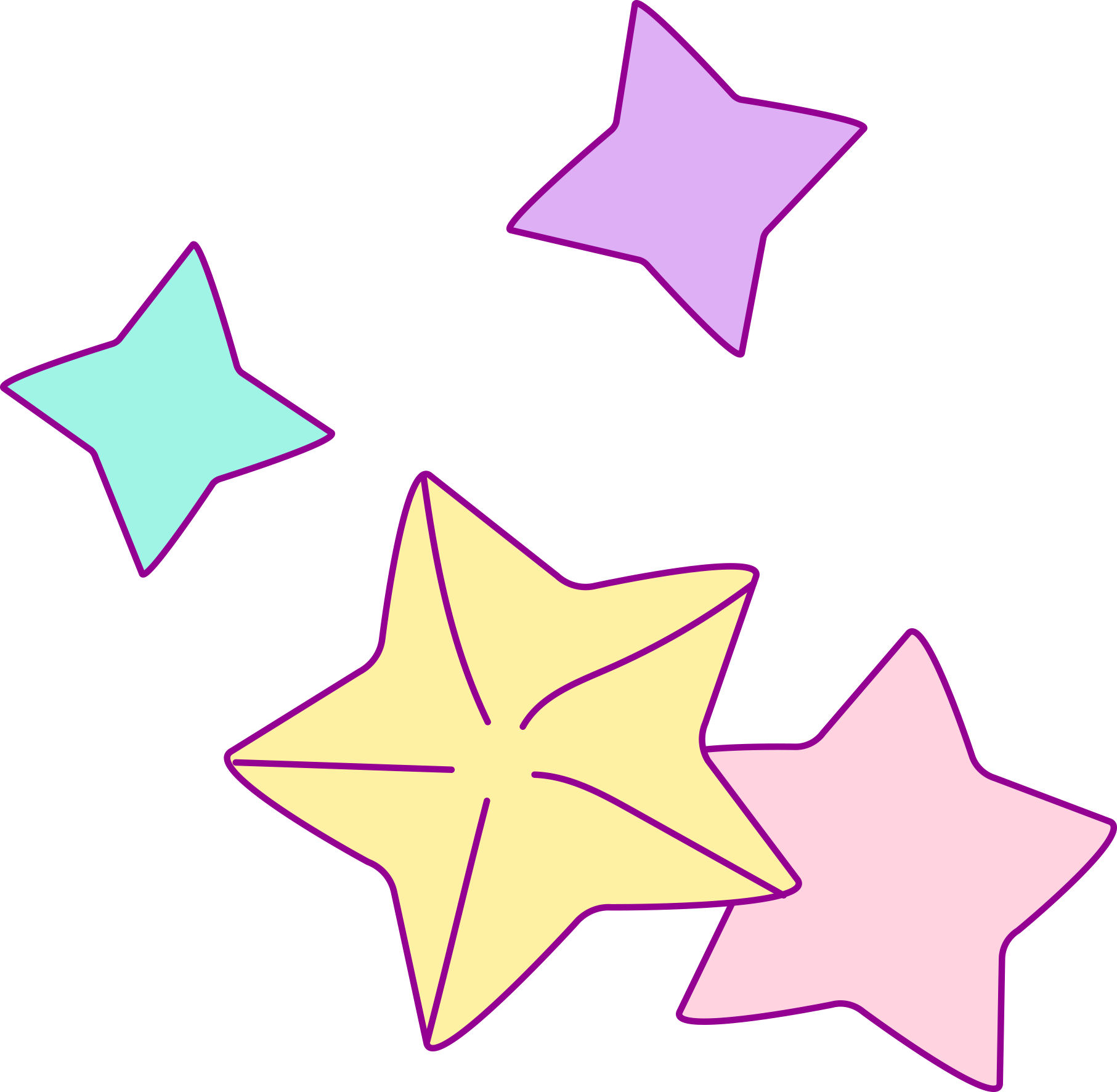 Download Free - Cute Stars PNG Image with No Background - PNGkey.com