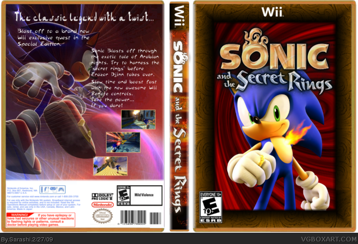 Sonic And The Secret Rings Box Art Cover - Sonic And The Secret Rings ...