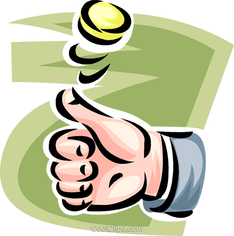 Download Hand Flipping A Coin Royalty Free Vector Clip Art Illustration ...
