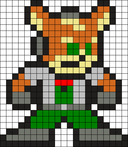 Download Fox Mccloud Perler Bead Pattern / Bead Sprite - 8 Bit Star Fox ...