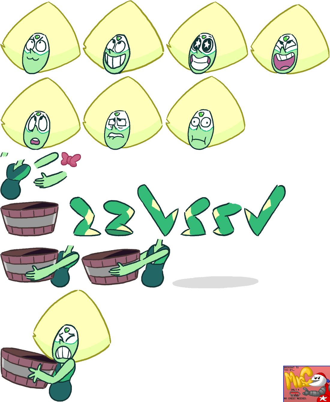 Download Click For Full Sized Image Peridot - Steven Universe Sprite ...