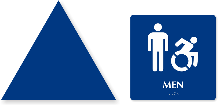 Download Blank Blue Triangle, Men New Isa Symbol Sign - Compliancesigns ...
