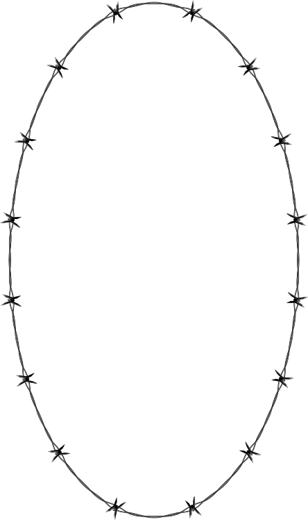 Download Barbed Wire Clipart Oval - Barbed Wire Oval Border PNG Image ...