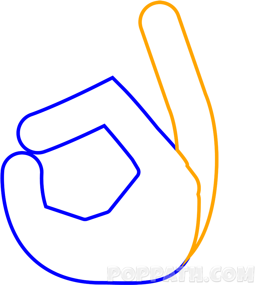 How To Draw An Ok Emoji Pop Path - Drawing - Free Transparent PNG ...