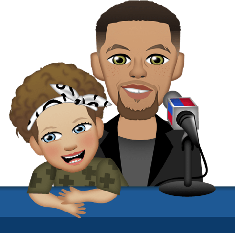 Download Riley Curry, Stephen Curry - Riley Curry Emoji PNG Image with ...