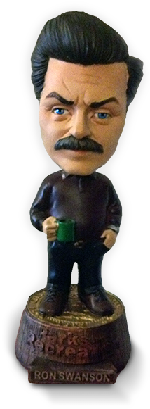 Ron Swanson Bobblehead - Figurine - Free Transparent PNG Download - PNGkey