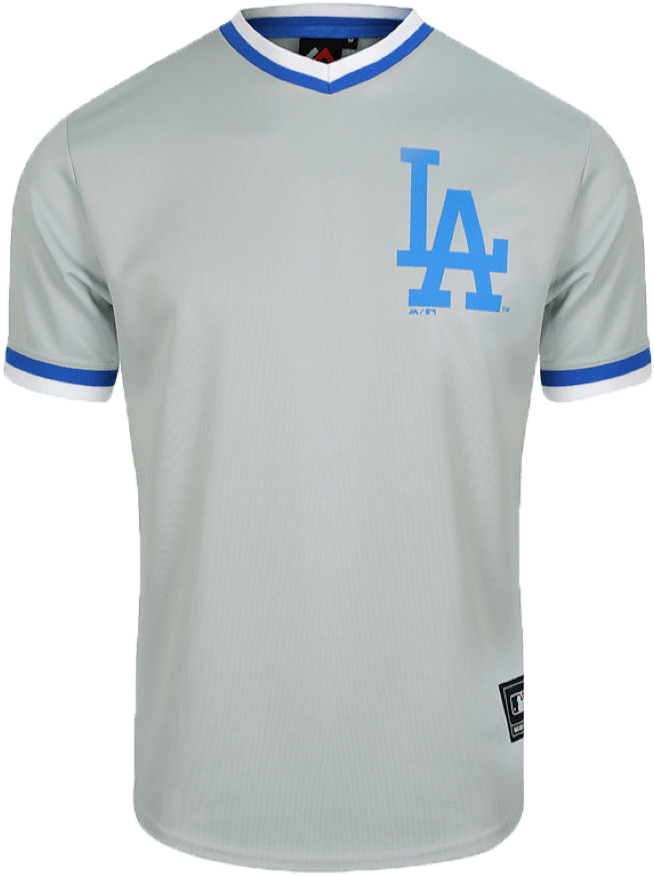 Los Angeles Dodgers Majestic Mlb Kabor V-neck Poly - Polo Shirt - Free ...