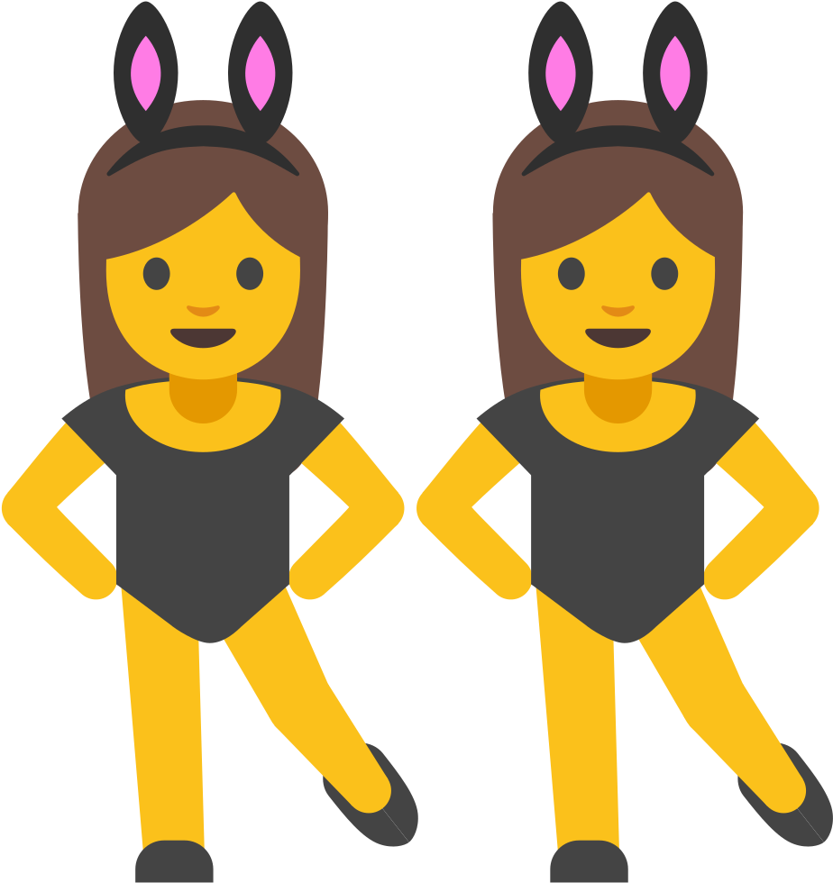 Download Emoji U1f46f 200d - Emoticon Bailarines PNG Image with No ...