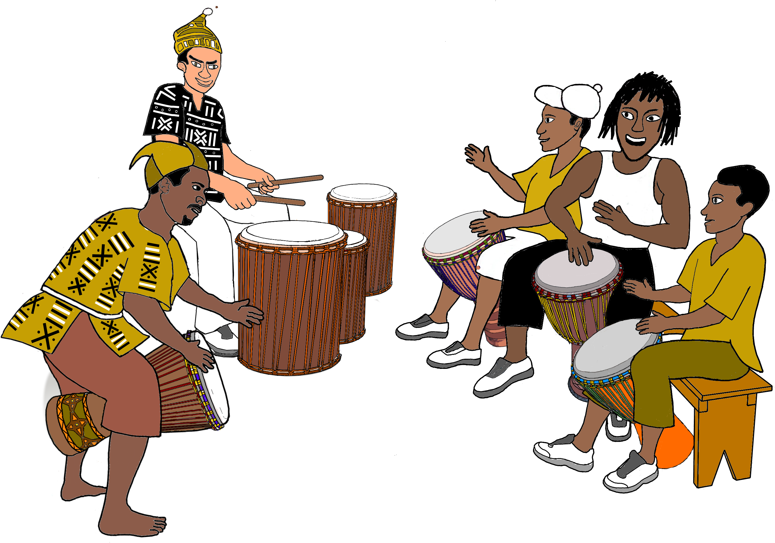 African Drums Clipart