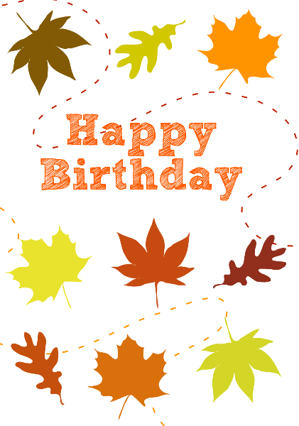 Download Image Library Download Happy Birthday Fall Theme - Happy ...