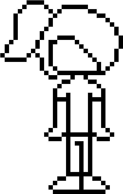 Download Ponytail Template - Person Templates Pixel Art PNG Image with ...