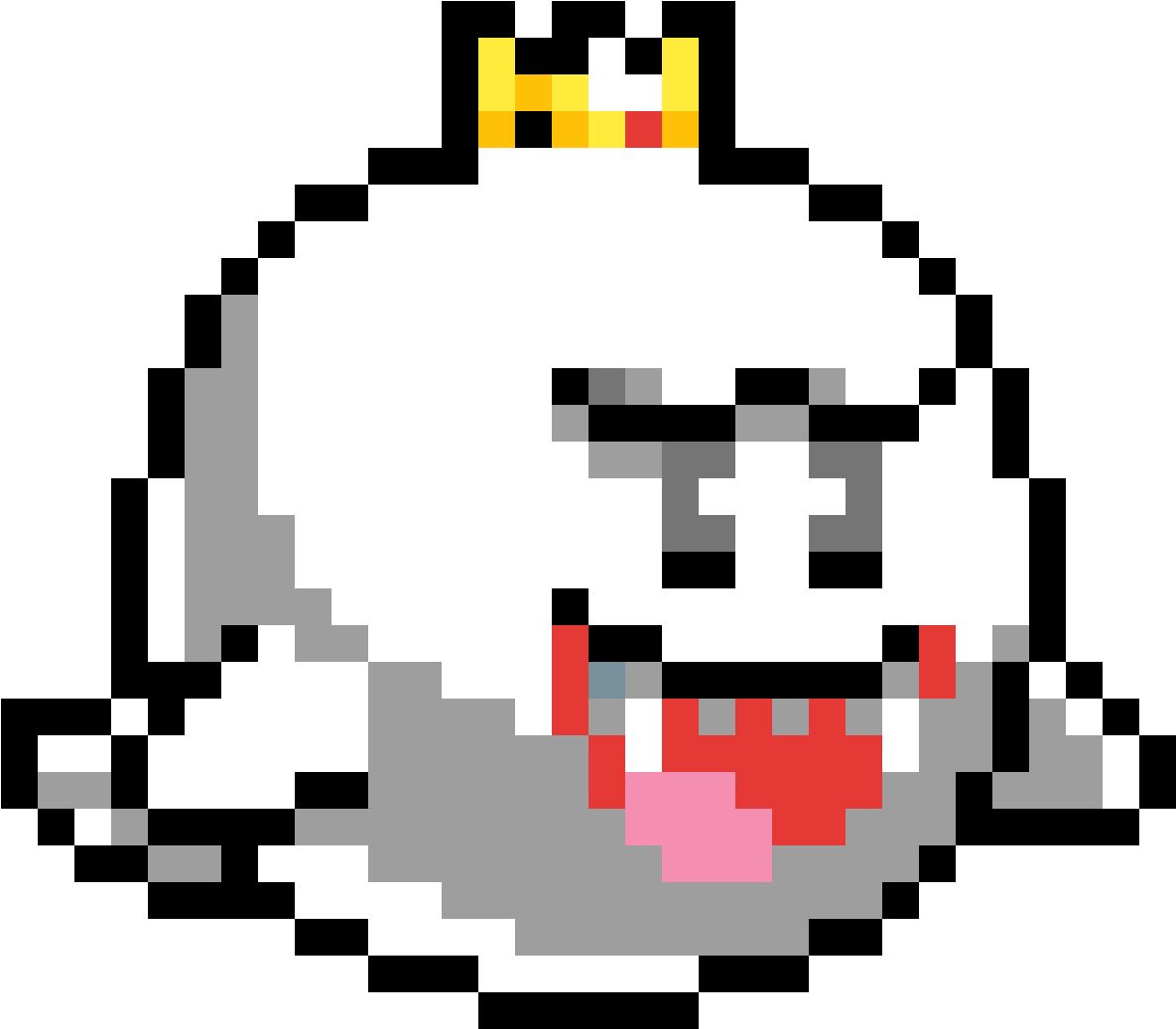 Download King Boo - King Boo Mario Pixel Art PNG Image with No ...