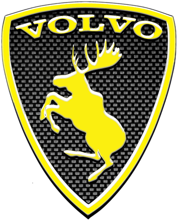 Moose Sticker B Cf2 3d Yellow Volvo - Volvo Prancing Moose Logo - Free ...