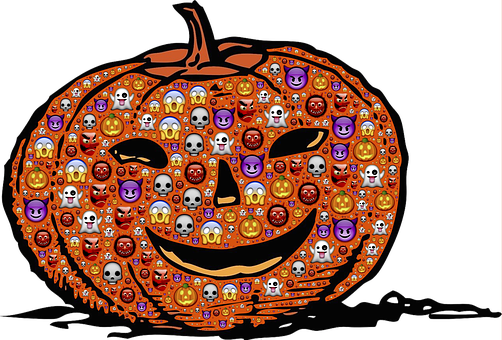 Pumpkin Jack O Lantern Halloween Emoji Sca - Halloween Backgrounds ...