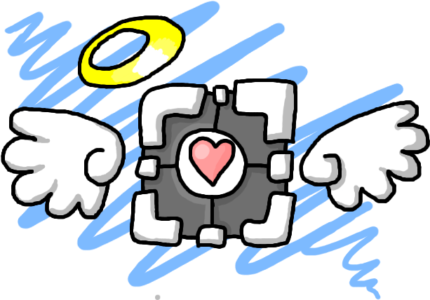 Download Companion Cube Drawing PNG Image with No Background - PNGkey.com