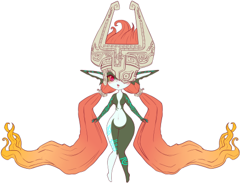 Pigtailed Midna - - Midna Transparent Art - Free Transparent PNG ...