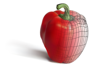 Download A Half-done Gradient Mesh Of A Red Pepper - Red Pepper PNG ...