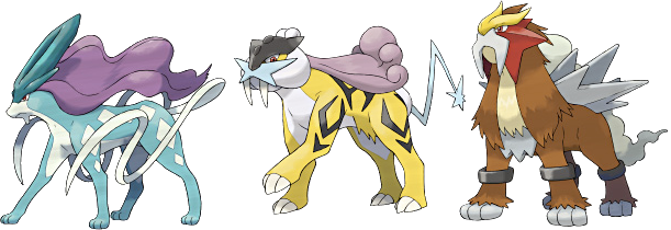 Suicune, Raikou Und Entei - Legendary Beasts Pokemon - Free Transparent PNG Download - PNGkey