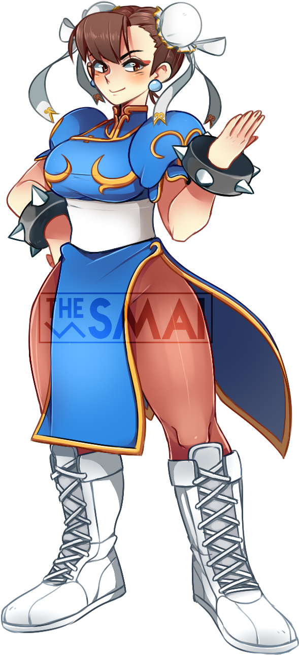 So Here's The Chun-li Artwork From Who Dat For Your - Cartoon - Free ...
