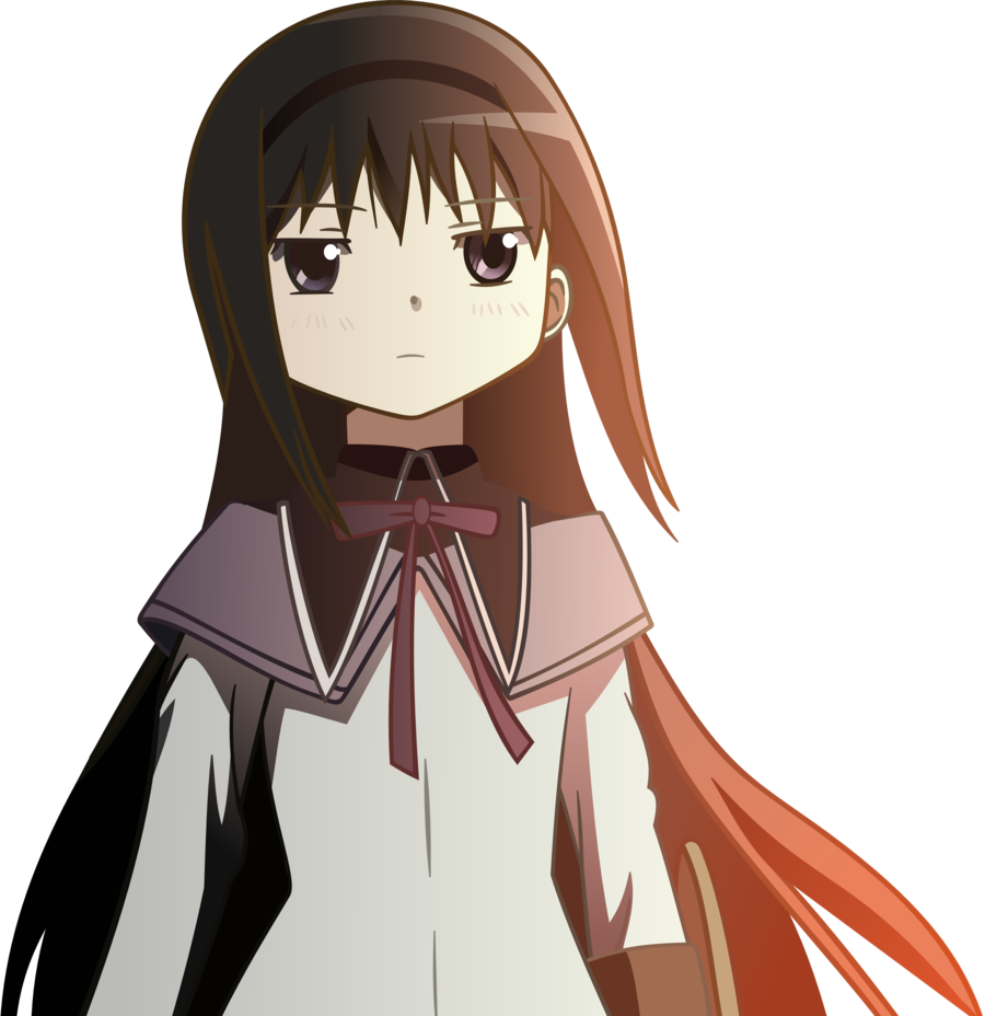 File 14434079487 - Madoka Magica Homura Face - Free Transparent PNG ...