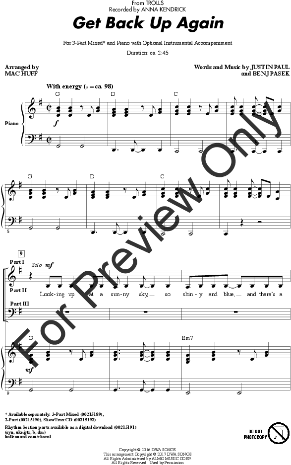 Get Back Up Again Thumbnail - Music Sheet How Far I Ll Go - Free ...