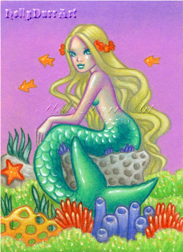 Original Mermaid Art - Drawing - Free Transparent PNG Download - PNGkey