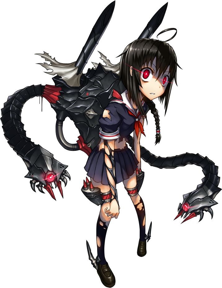 Download Shigure - Psycho Girl Anime Transparent PNG Image with No ...