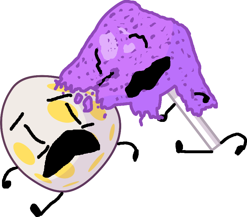 Download Lollipop Melting On Eggy - Bfdi Lollipop X Barf Bag PNG Image ...