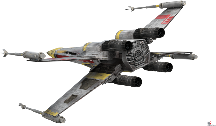 Star Wars X Wing Starfighter Yellow Royalty Free 3d - Model Aircraft ...