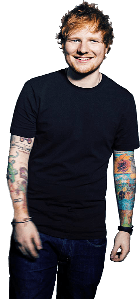 Download Music Stars - Ed Sheeran Transparent Background PNG Image with ...