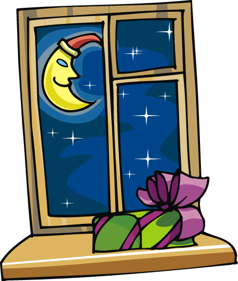 Download Window Clipart Night Window - Night Christmas Clipart Png PNG ...