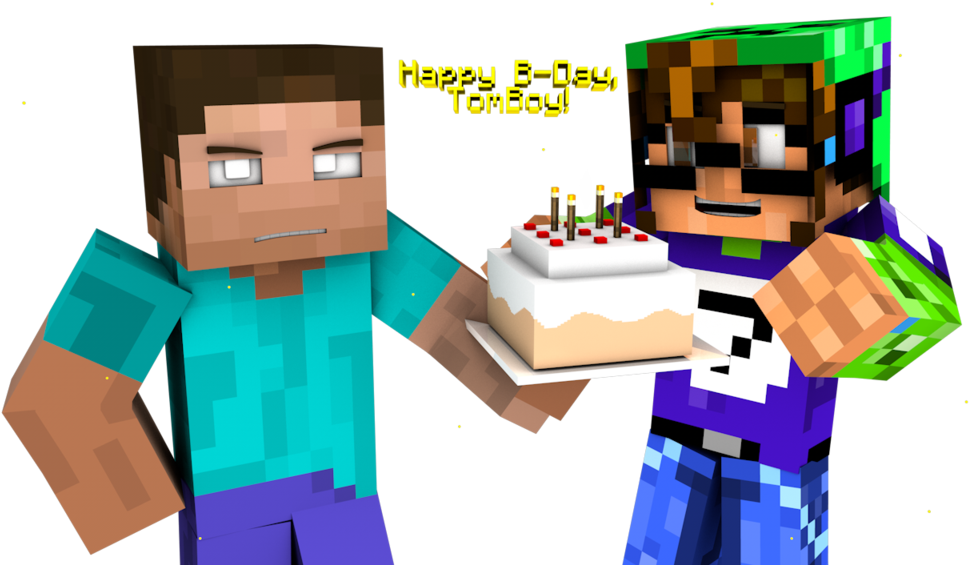 Download Herobrine Transparent Happy - Happy Birthday Minecraft Png PNG ...