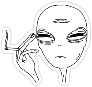 Drawn Alien Abstract - Transparent Alien Smoking - Free Transparent PNG ...