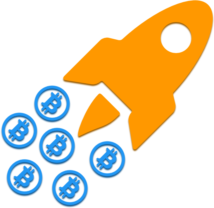 Download Bitcoin On Some Top Exchanges - Bitcoin Rocket Png PNG Image ...
