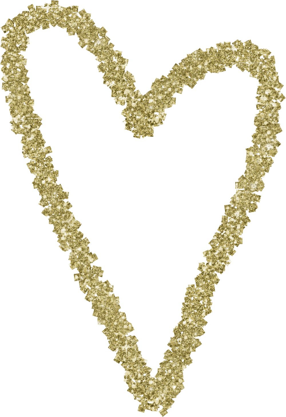 Gold Glitter Heart 7 - Free Transparent PNG Download - PNGkey