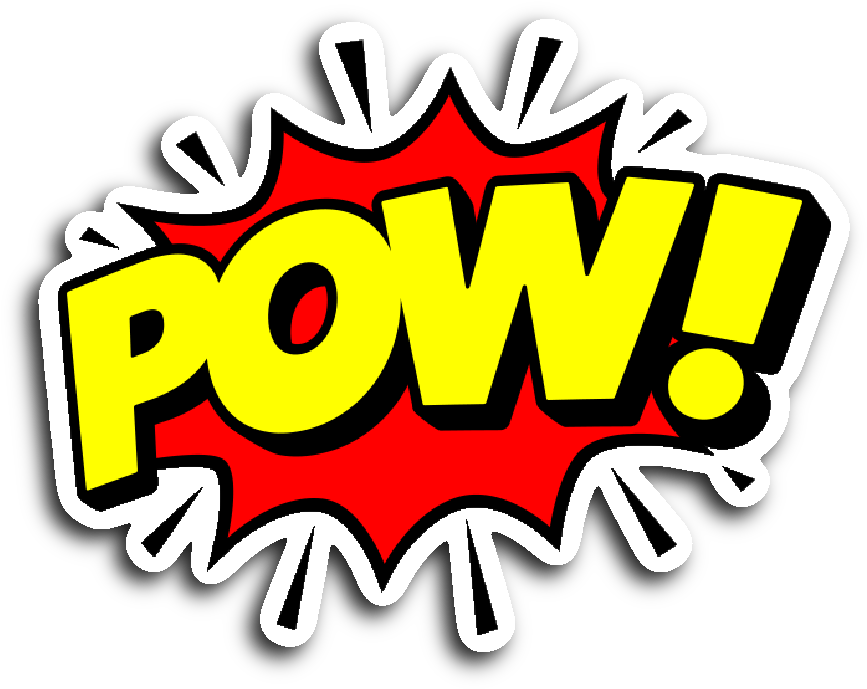 Download Comic Book Speech Balloon Stickers - Pow Comic Balloon Png PNG ...