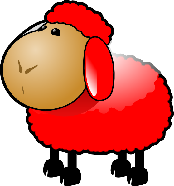 Red Sheep Svg Clip Arts 558 X 597 Px - Free Transparent PNG Download ...