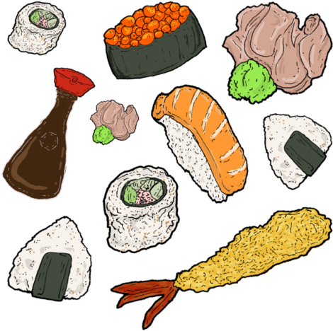 Sushi Pattern - Sushi Tumblr Png - Free Transparent PNG Download - PNGkey