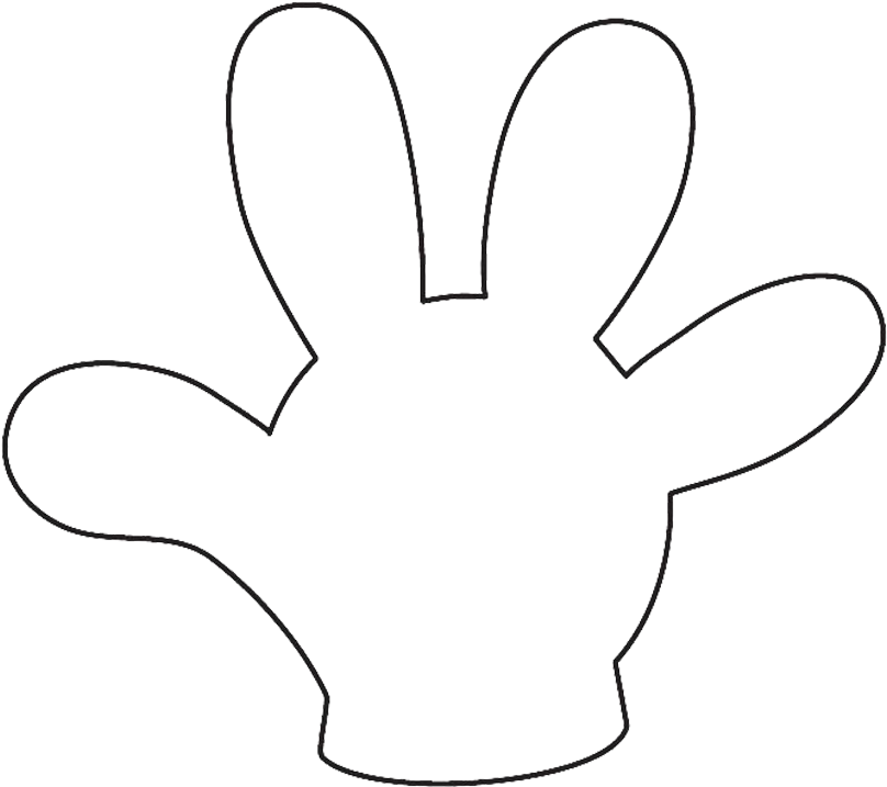 Mickey Mouse Baby Shower Template - Mickey Mouse Hand Trace - Free ...