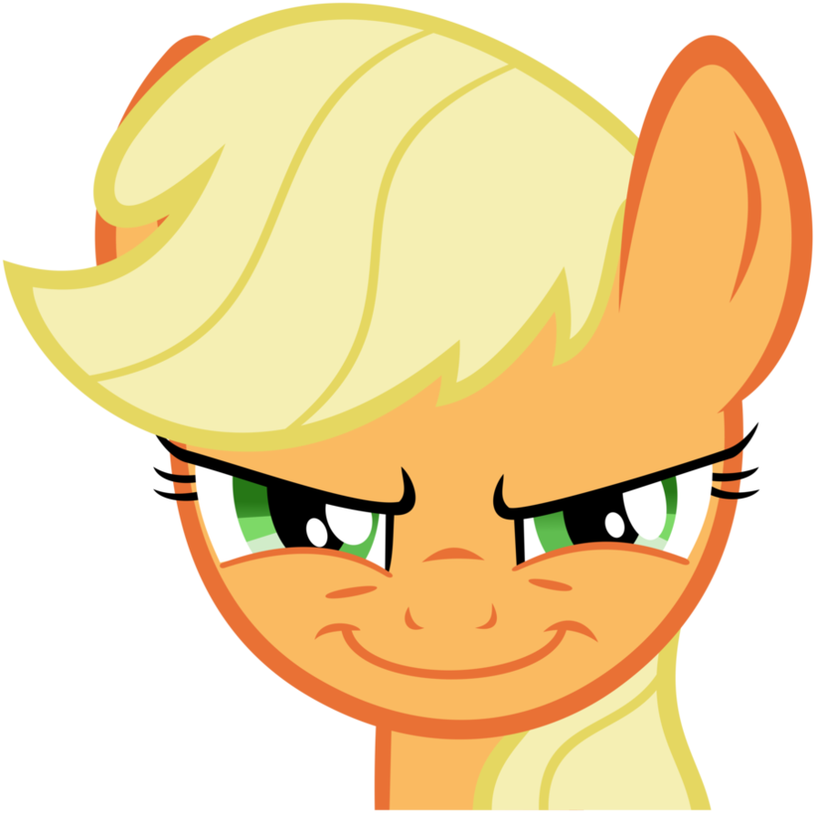 Download Applejack Vector Evil - Applejack Evil Smile PNG Image with No ...
