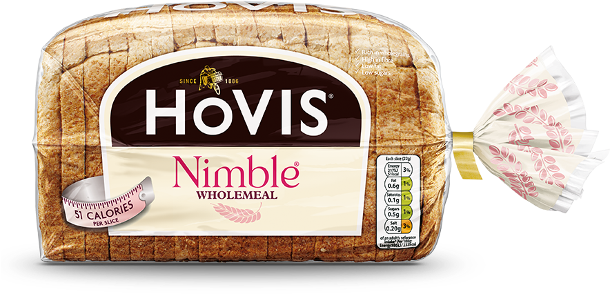 Download Nimble® Wholemeal - Hovis Nimble Small Wholemeal Sliced Loaf ...
