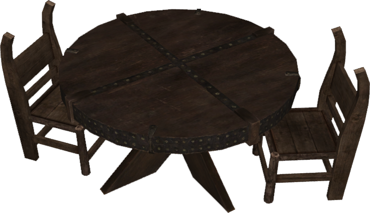 Download Roundtable2chairs - Skyrim Round Table PNG Image with No ...